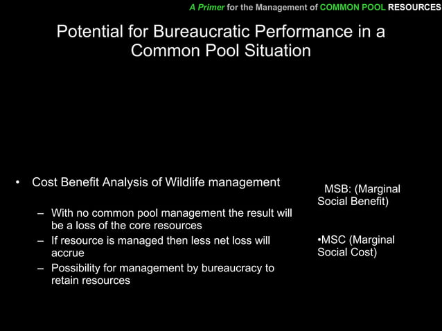 Common Pool Theory | PPT