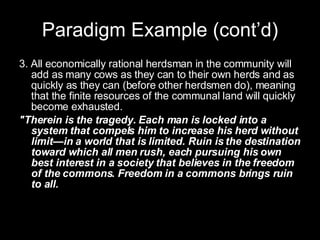 Common Pool Theory | PPT