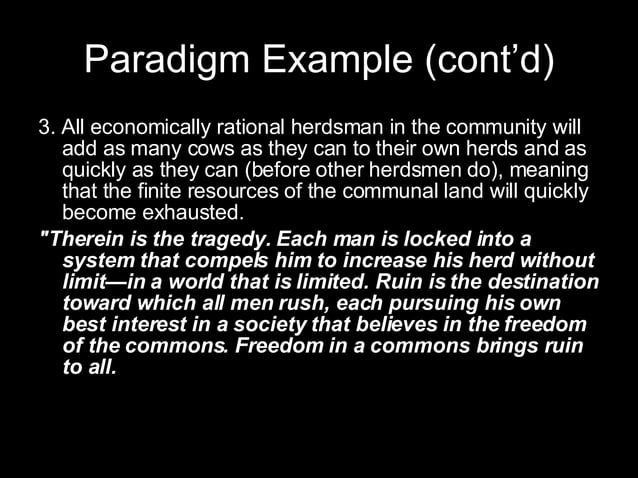 Common Pool Theory | PPT