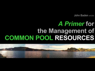 Common Pool Theory | PPT