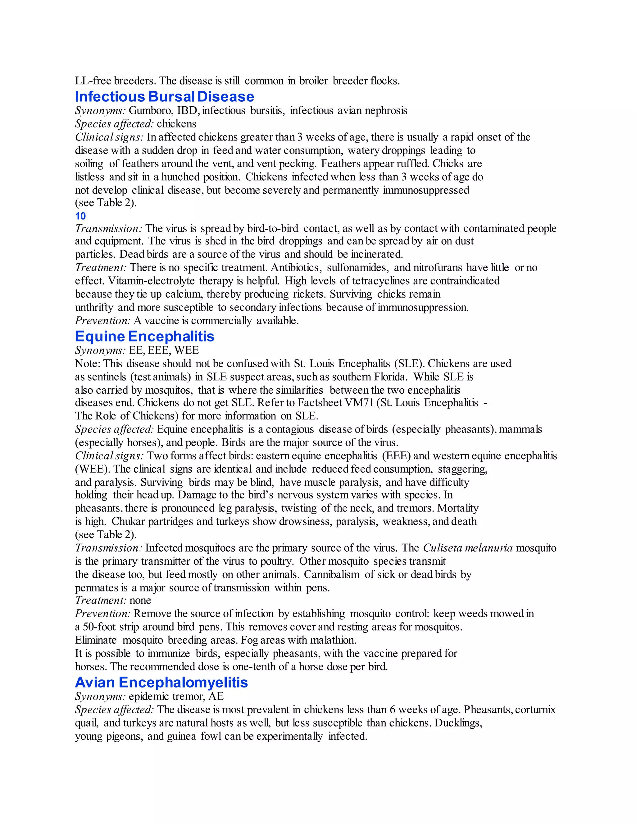 Common poultry diseases 1 | DOCX