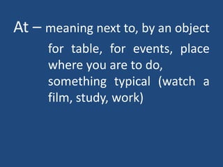 Common prepositions | PPT