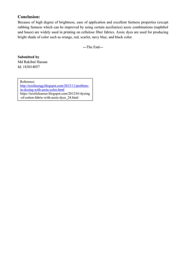 Common Problems & Corrective Action﻿ in Azoic Dyeing | PDF