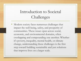 Common Problems in Society – Exploring Challenges and Solutions | PPTX