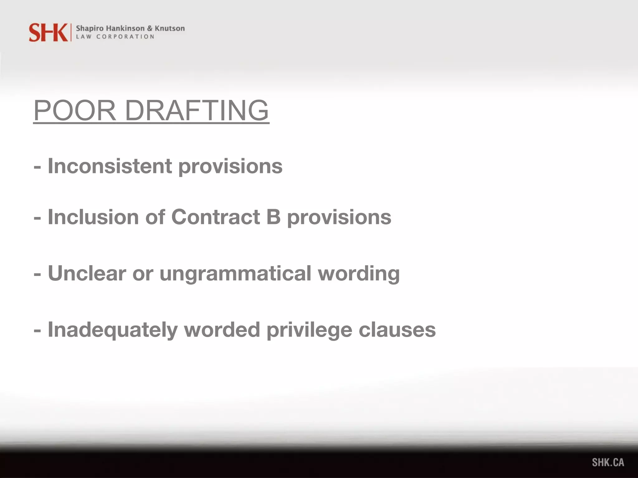 Common Problems in the Drafting of Tender Documents | PPT