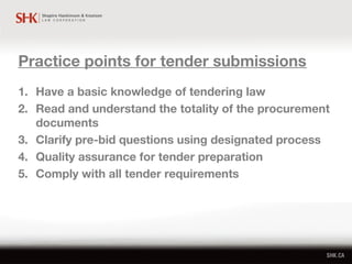 Common Problems in the Drafting of Tender Documents | PPT