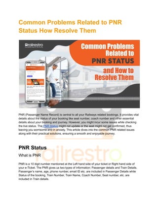 Common Problems Related to PNR Status How Resolve Them.pdf