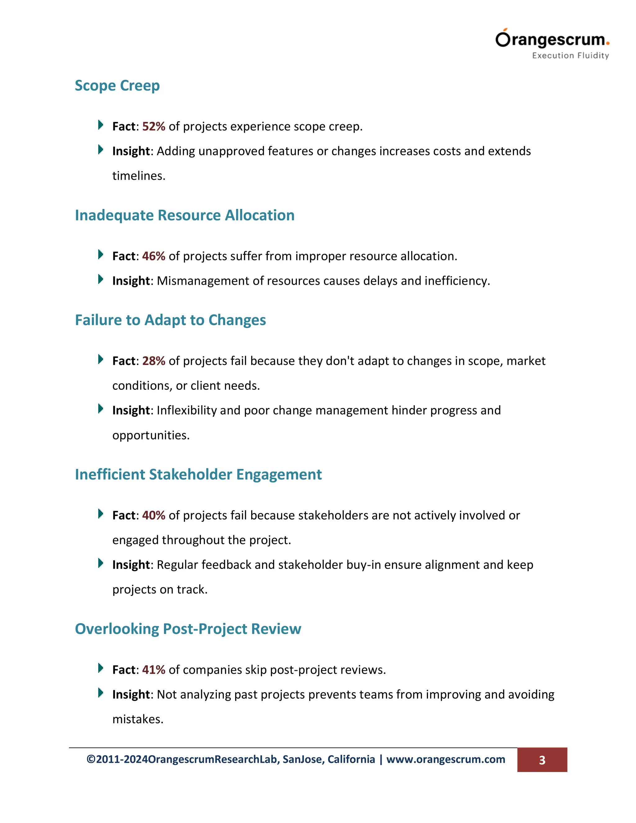 Common Project Management Pitfalls - Orangescrum | PDF