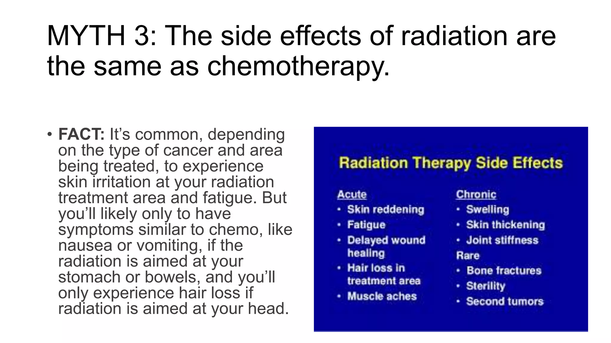 Common Radiation Therapy Facts and Myths.pptx | Cancer | Diseases and ...