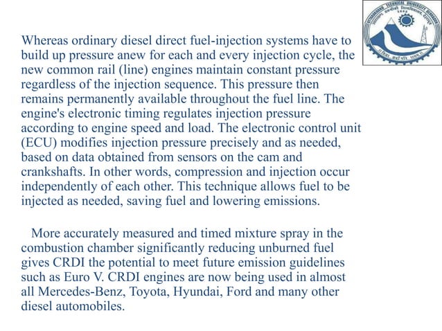 Common rail direct injection | PPTX