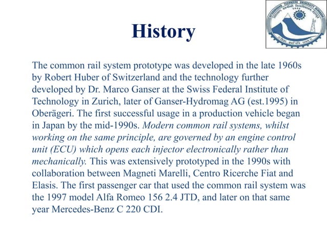Common Rail Direct Injection Ppt