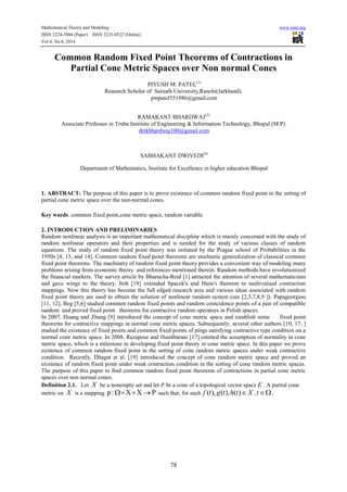 Common random fixed point theorems of contractions in | PDF