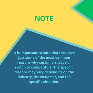 Common reasons for customers to leave or switch | PDF
