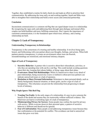 Common Red Flags at the Beginning of a Relationship | PDF