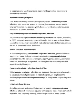 Common Respiratory Infections How General Medicine Can Help You Stay ...