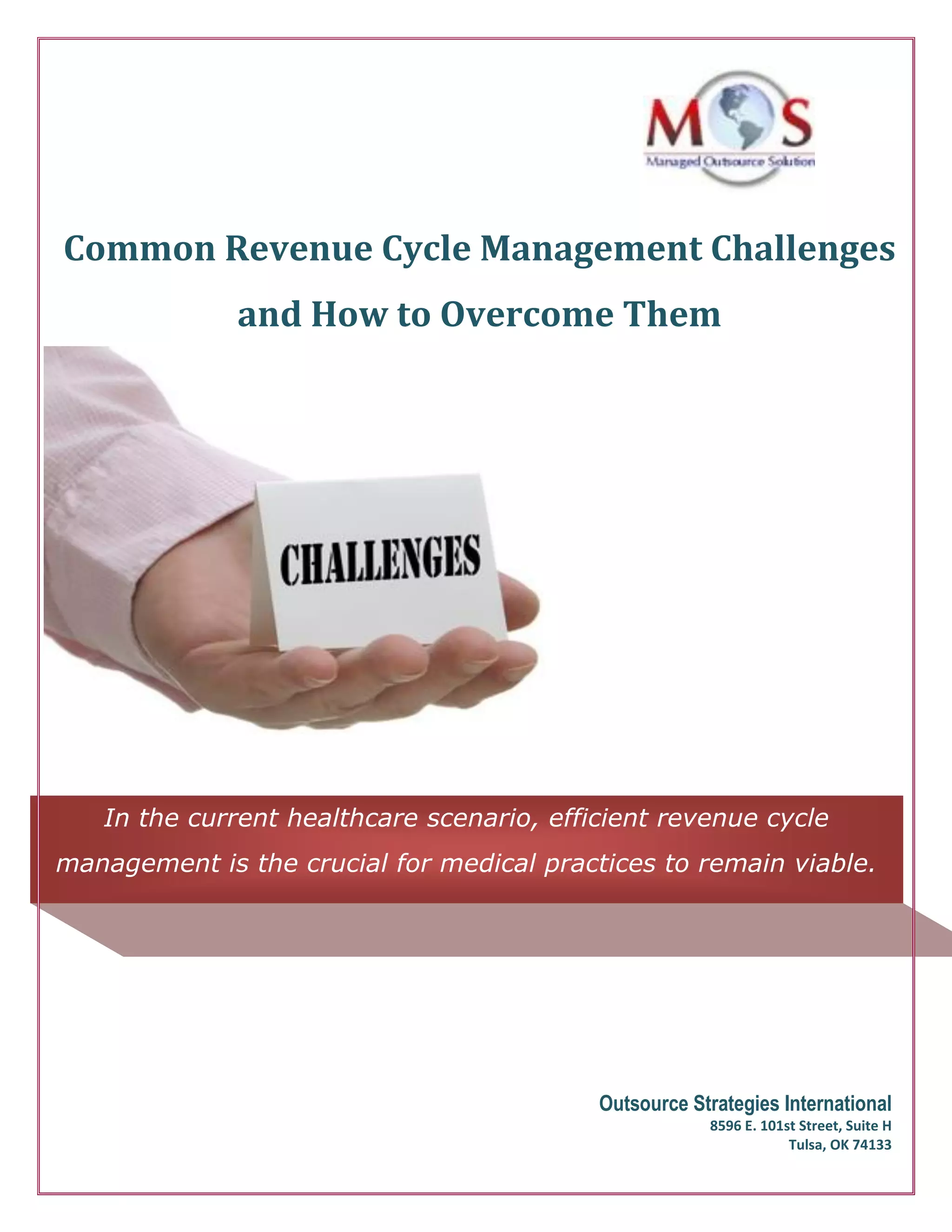 Common Revenue Cycle Management Challenges and How to Overcome Them | PDF