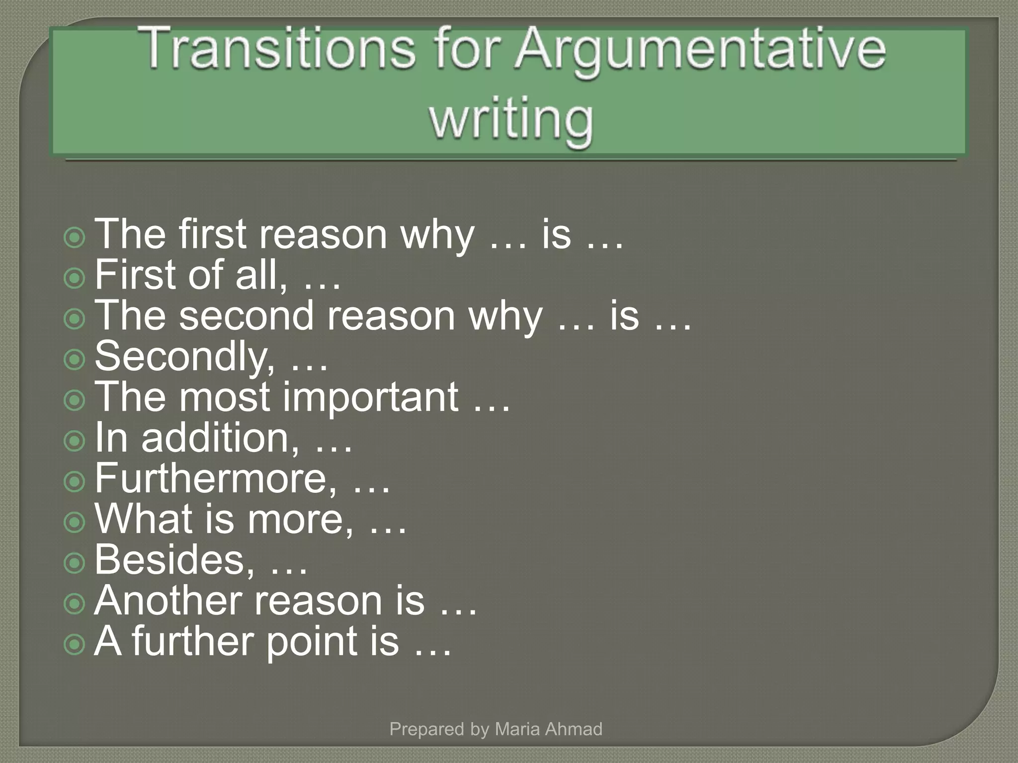 Common rhetorical functions in academic writing | PPTX