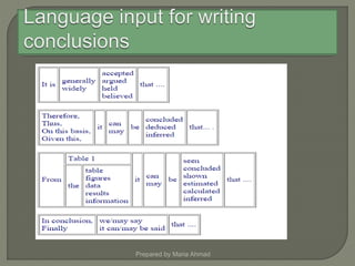 Common rhetorical functions in academic writing | PPTX