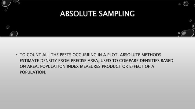 Common sampling techniques in insect pests | PPTX