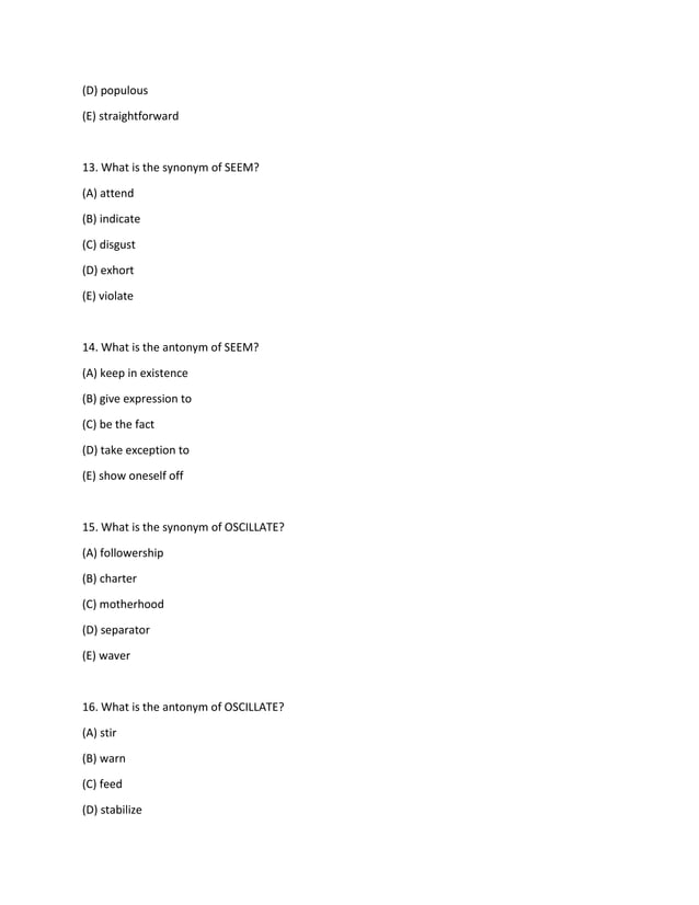 Common Sat Vocab | PDF