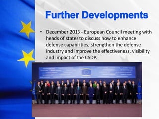 EU Common Security and Defense Policy in 2000s | PPTX