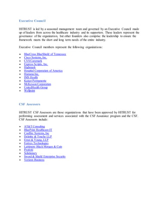 Common Security Framework Summary | PDF