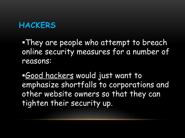 Common Security Issues on the Internet | PPTX