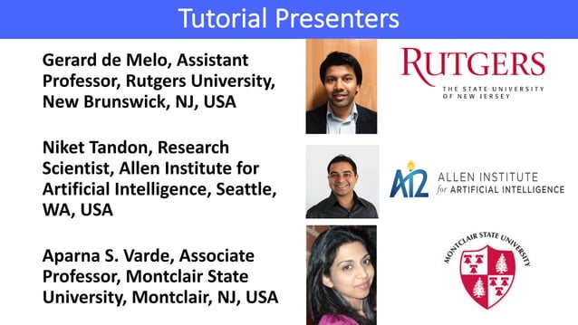 Commonsense knowledge for Machine Intelligence - part 1 | PPT