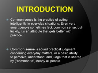 Common sense | PPT