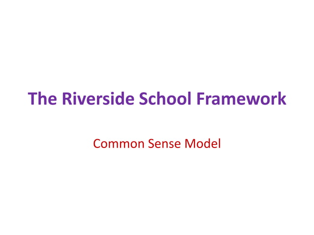 Common Sense Model | PPT