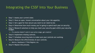 Common Sense Security Framework | PPT