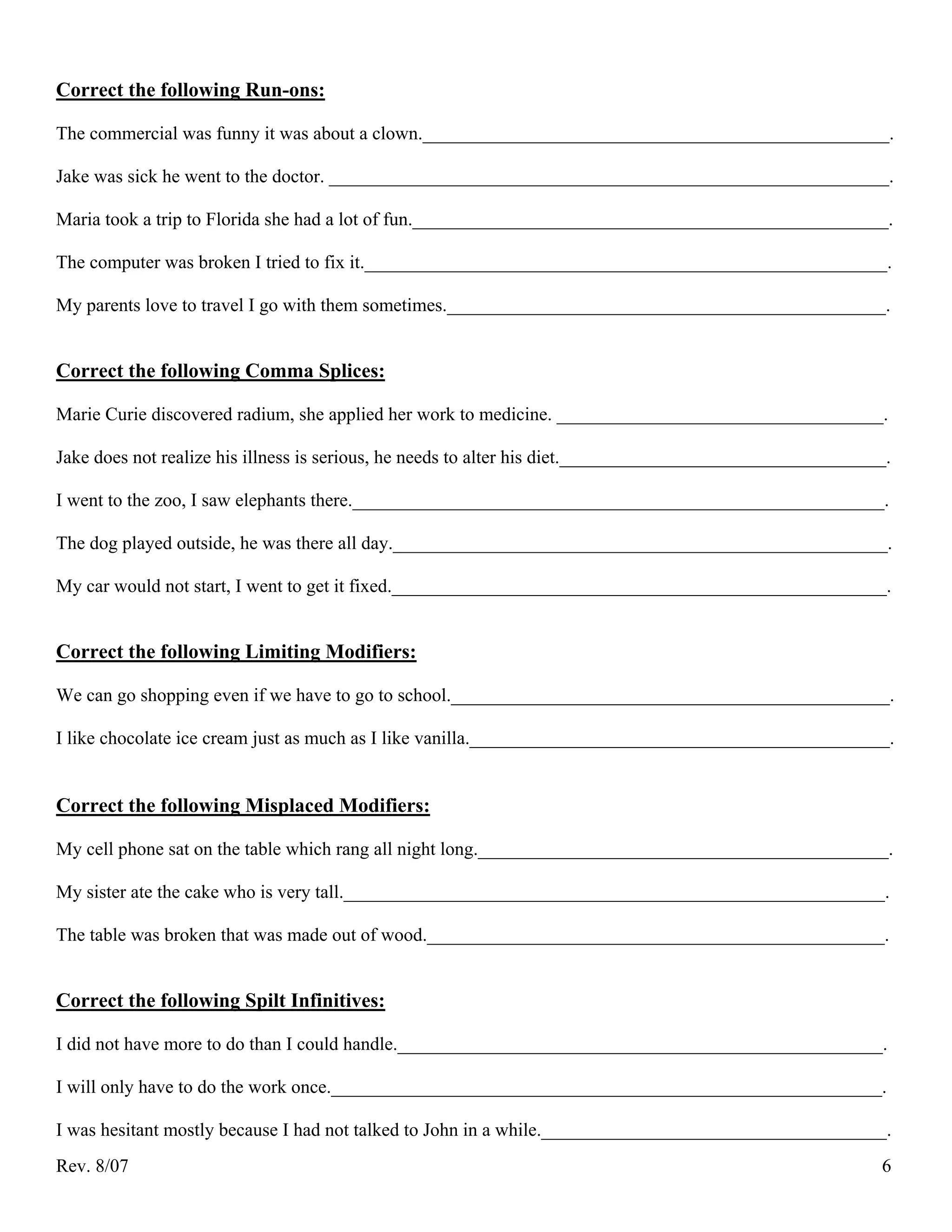 Common sentenceerrors | PDF