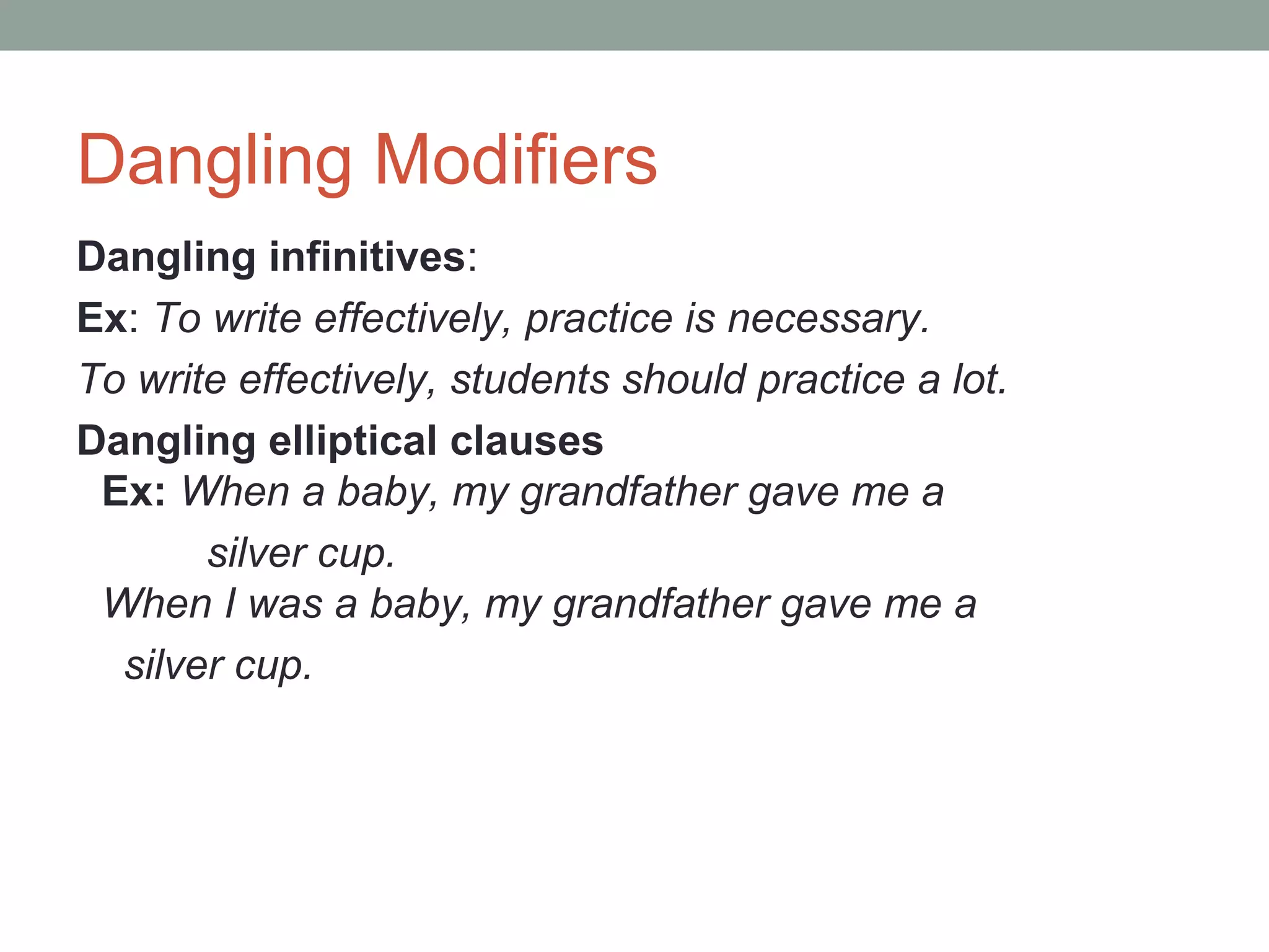Common Sentence Faults or Errors and how to correct them | PPT