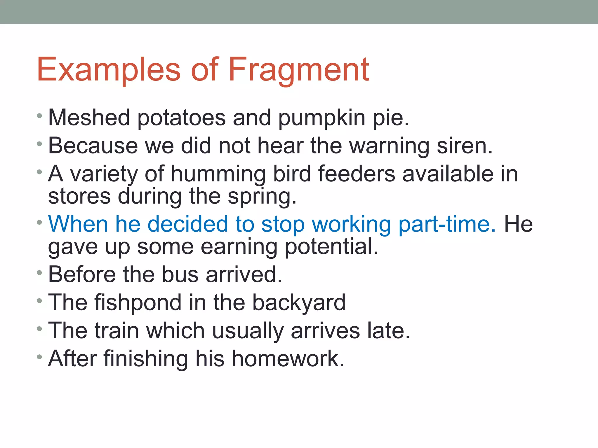 Common Sentence Faults or Errors and how to correct them | PPT