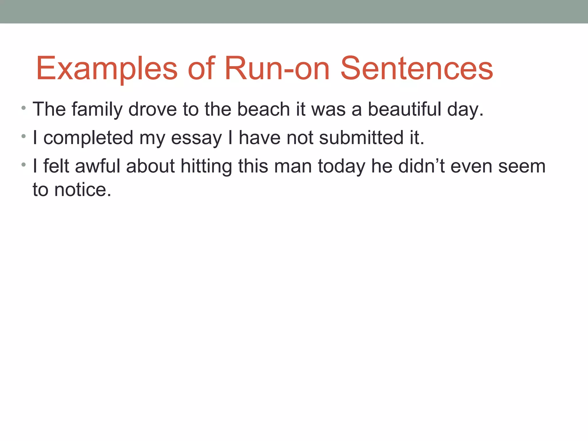 Common Sentence Faults or Errors and how to correct them | PPT