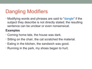 Common Sentence Faults or Errors and how to correct them | PPT