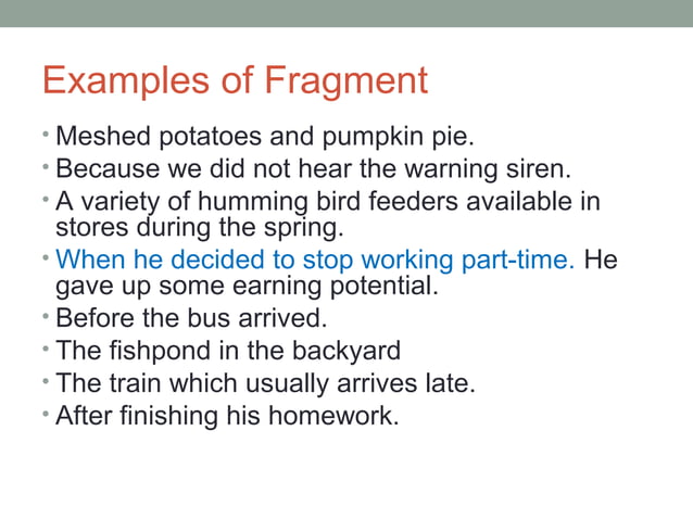 Common Sentence Faults or Errors and how to correct them | PPT