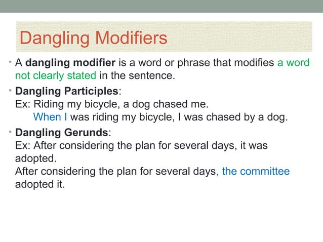 Common Sentence Faults or Errors and how to correct them