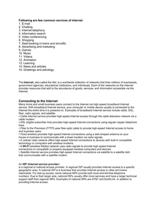 Common services of Internet .docx