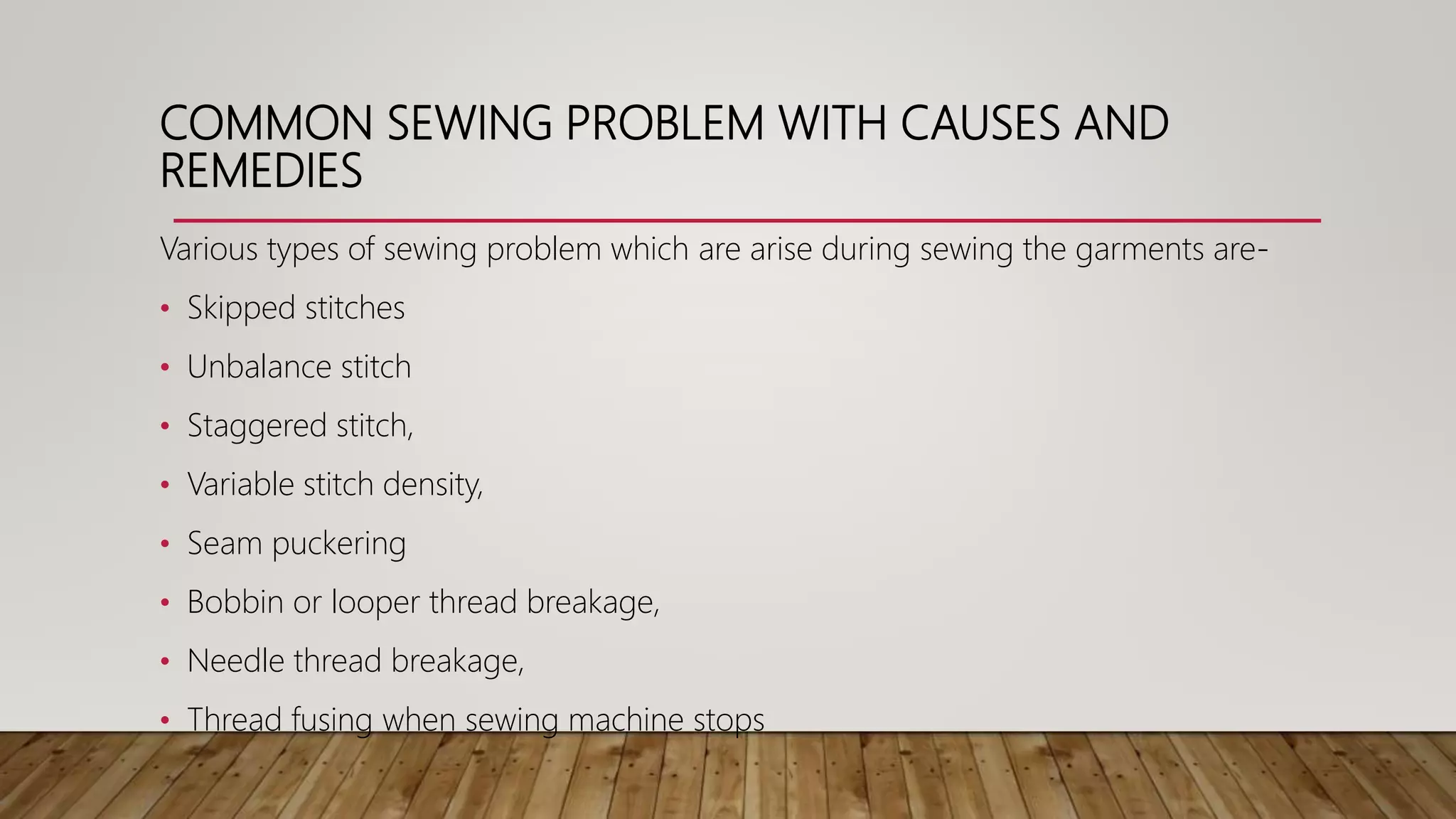 Common sewing machine troubles | PPTX