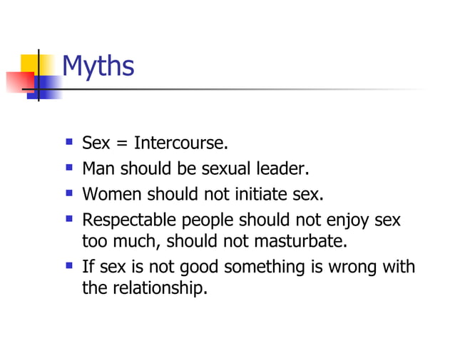 Common Sex Problems Female Ppt