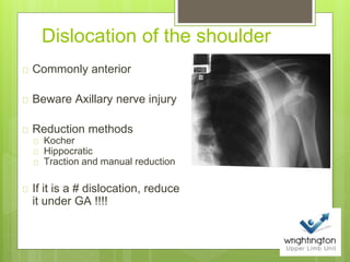 Common shoulder injuries | PPTX