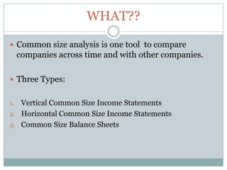 Common Size Analysis | PPTX