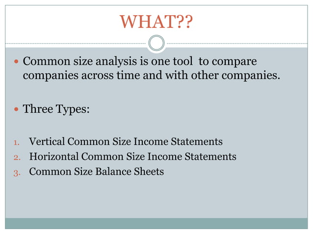 Common Size Analysis | PPTX