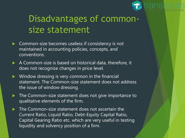 Common Size Income Statement and Balance Sheet | Accounting | PPT