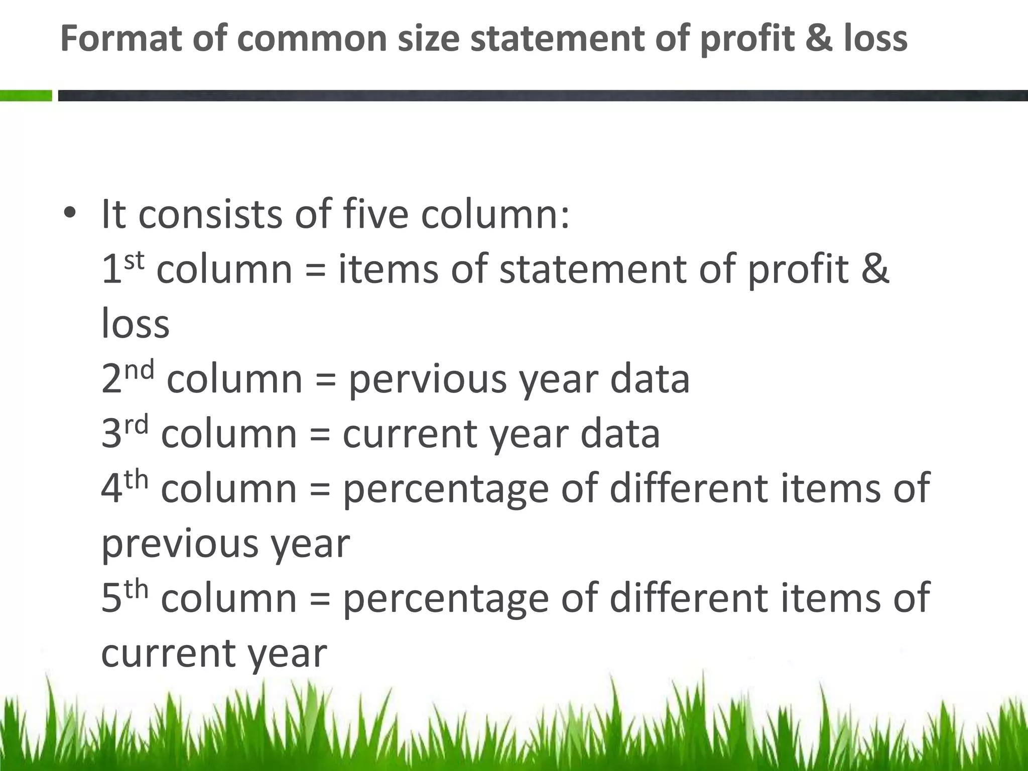 Common size stetement | PPTX