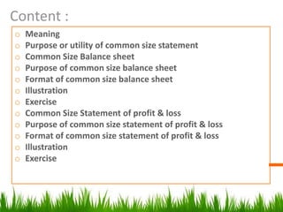 Common size stetement | PPTX