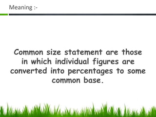 Common size stetement | PPTX
