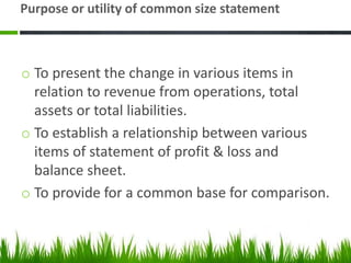 Common size stetement | PPTX