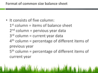 Common size stetement | PPTX